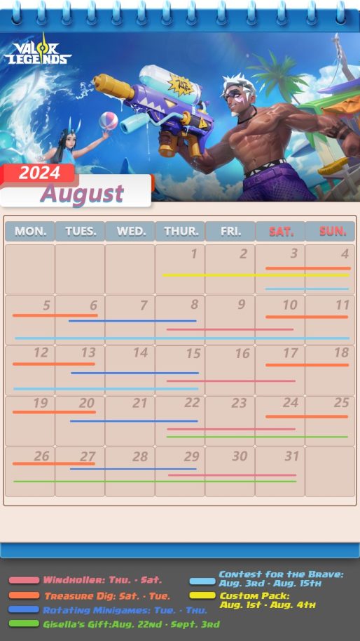 Valor Legends - August Wallpaper & Event Calendar - Official Site